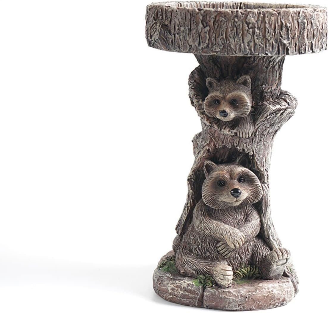 Amazon.com: Cute Raccoon Garden Decor - Small Resin Outdoor Statues for ...