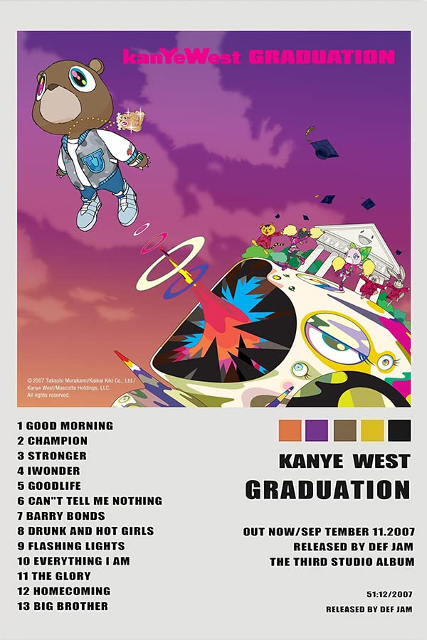 Buy XIHOO Christ-EZ KanYe West Graduation Album Limited Cool Wall Decor ...
