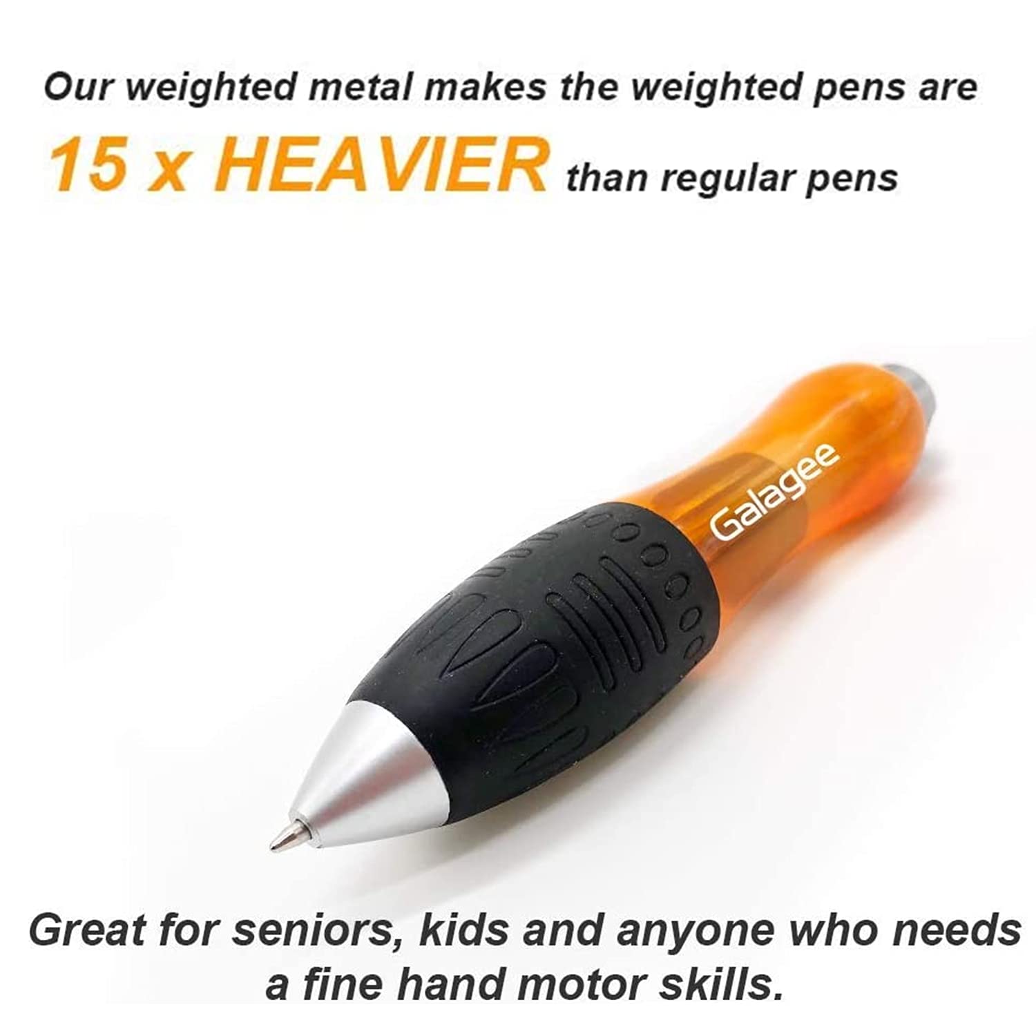 GALAGEE Big Fat Heavy Weighted Pens - Wide Grip Weighted Ballpoint Pens ...