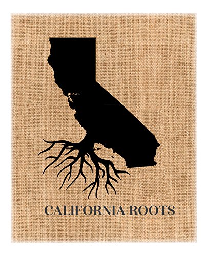 Amazon.com: CALIFORNIA Roots Burlap or Canvas Print Unframed Wall Art ...