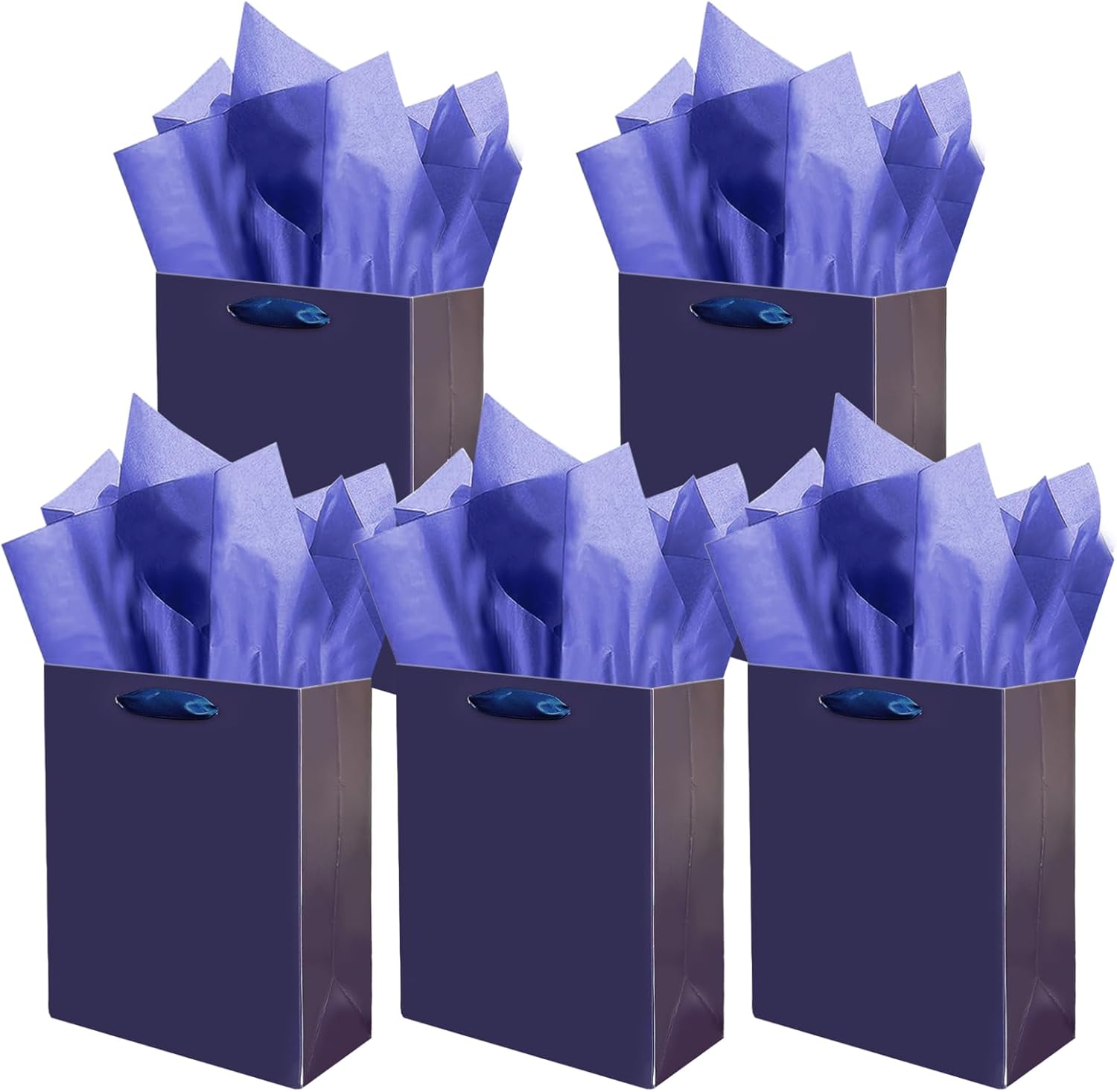 Amazon.com: Gcardist Navy Blue Gift Bags with Tissue Paper for Wedding ...