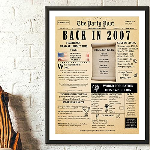 Snapklik.com : 17th Birthday Party Decorations Poster - 17 Years Ago ...