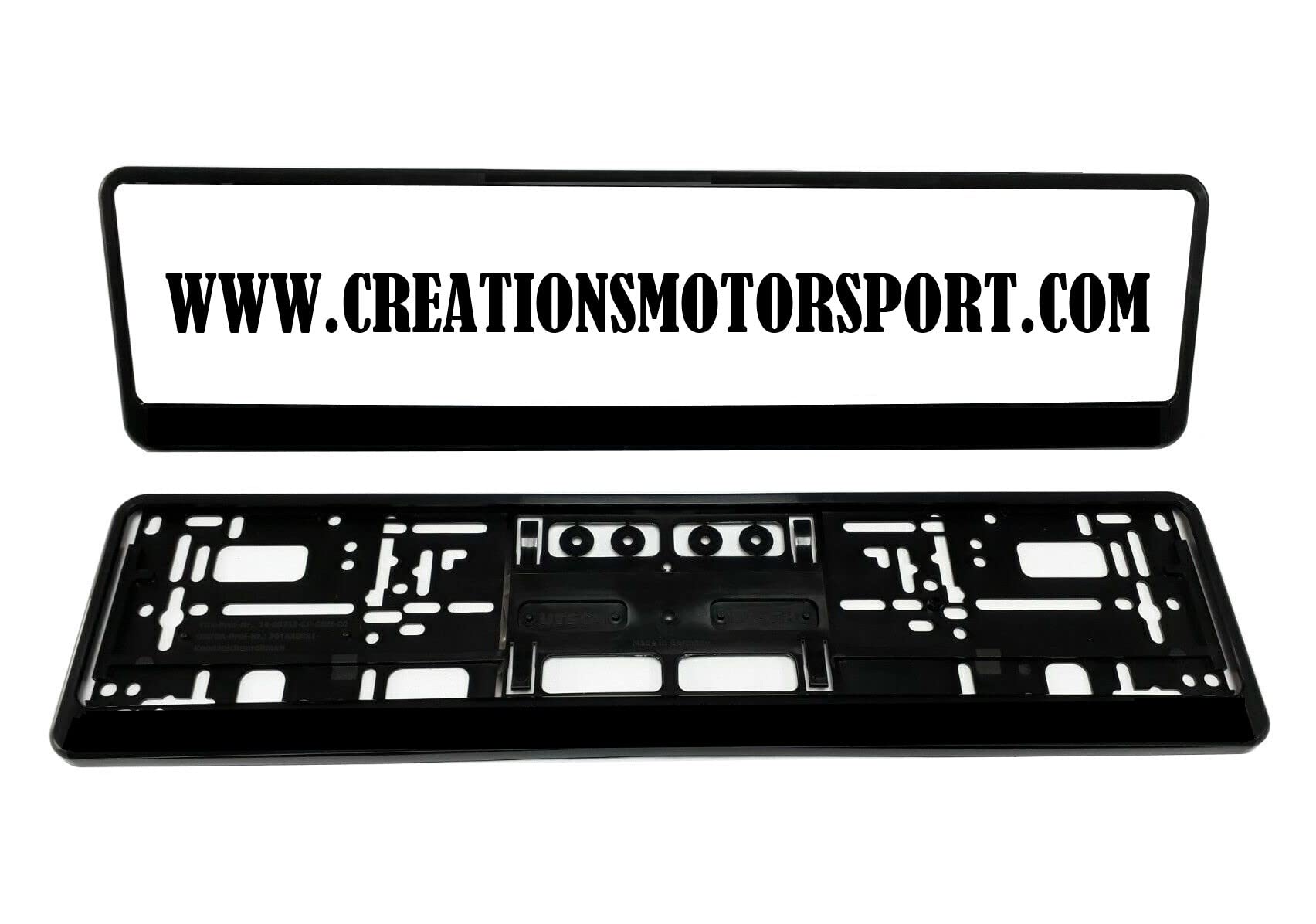 Plain Black Number Plate Surrounds Pair : Amazon.co.uk: Automotive