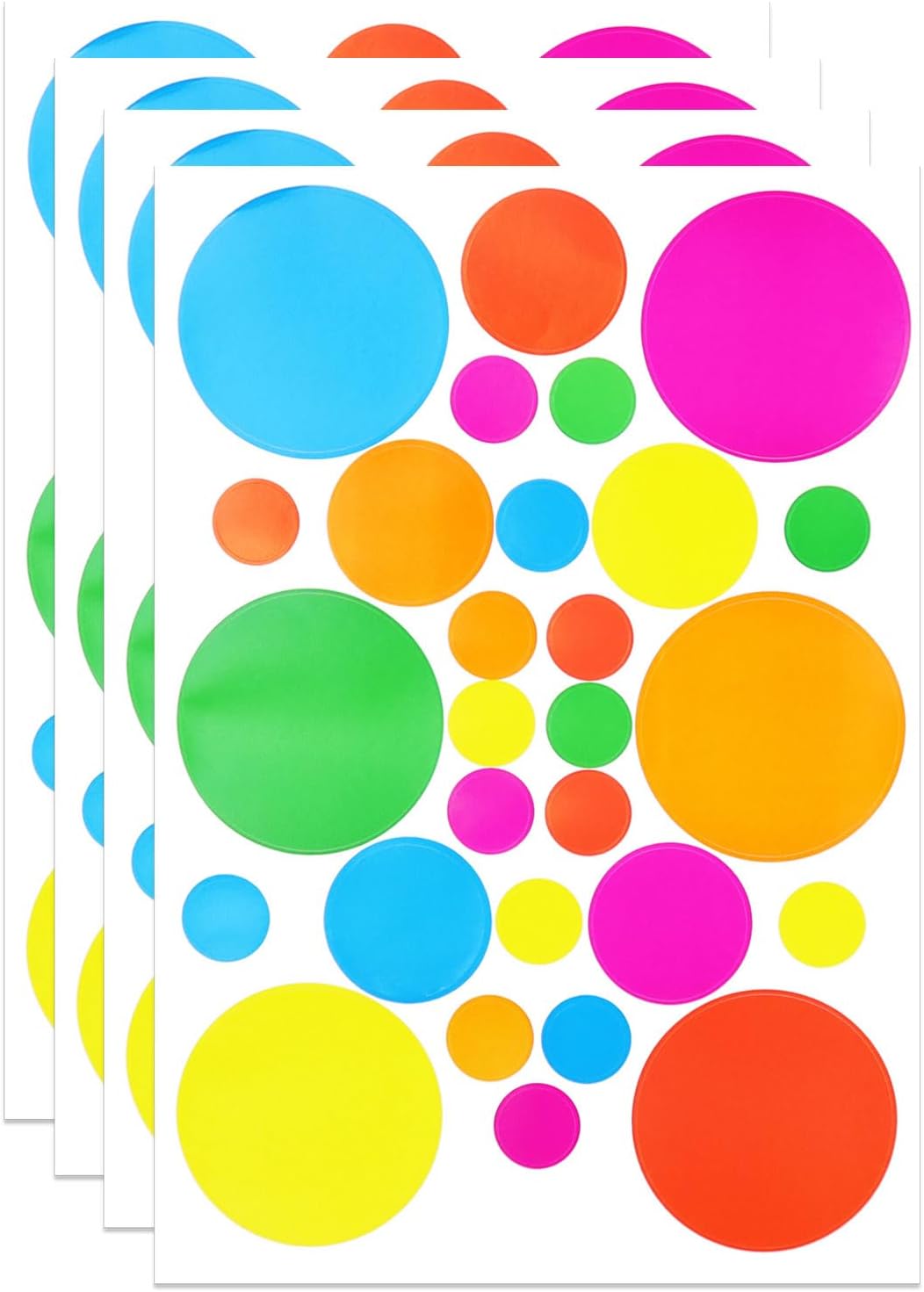 LJY 50mm Round Dot Stickers Color Coding Labels, 12 Different Assorted ...