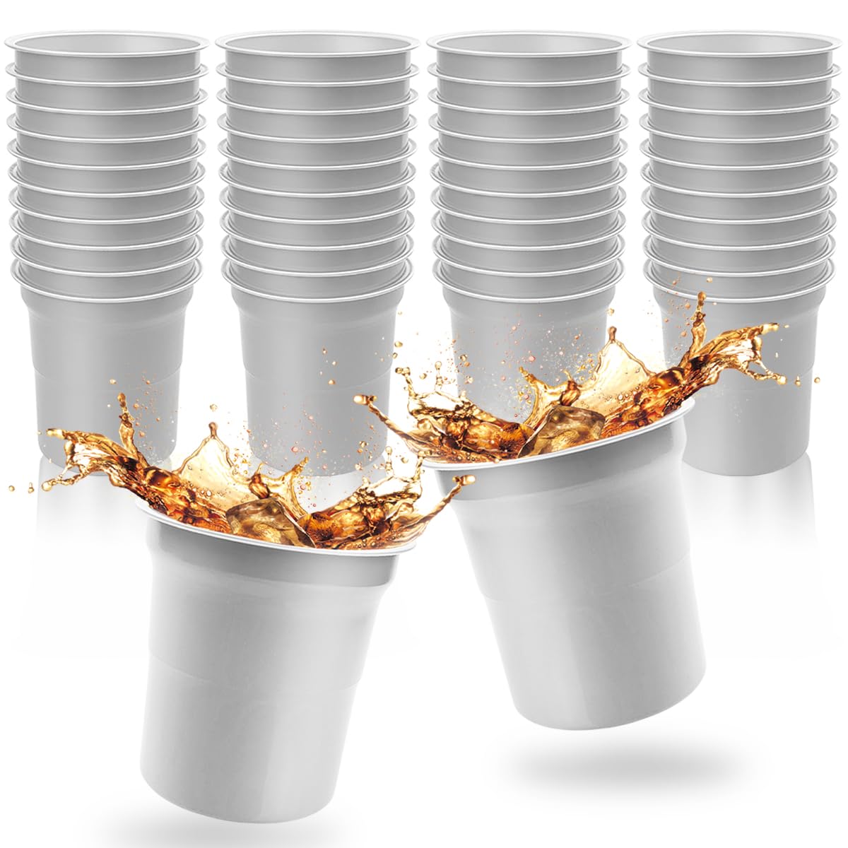 Amazon.com: Jamceoceo 40 PCS 100% Recyclable Metal Cups 16 oz Aluminum ...