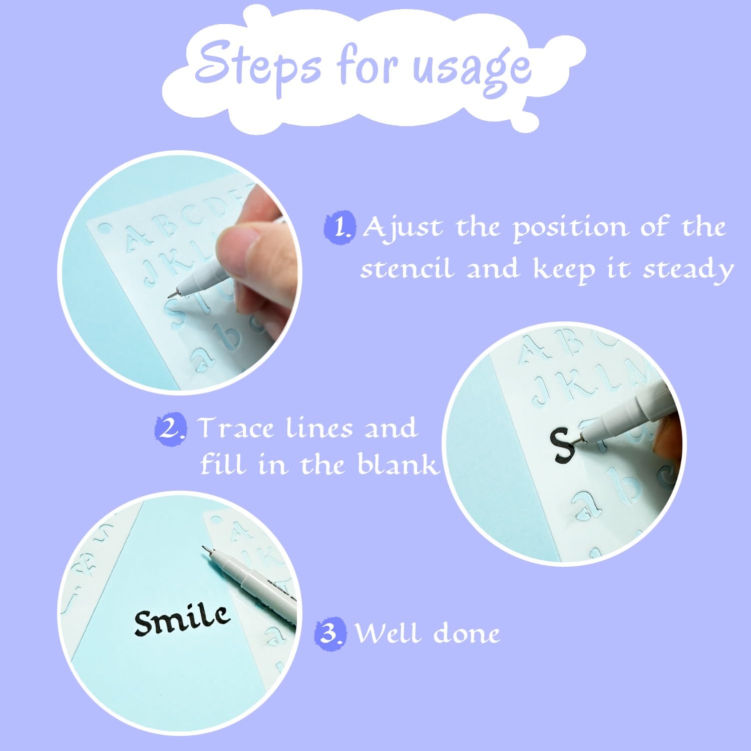 Snapklik.com : 1 Inch Letter Stencils For Painting, 20 Pcs