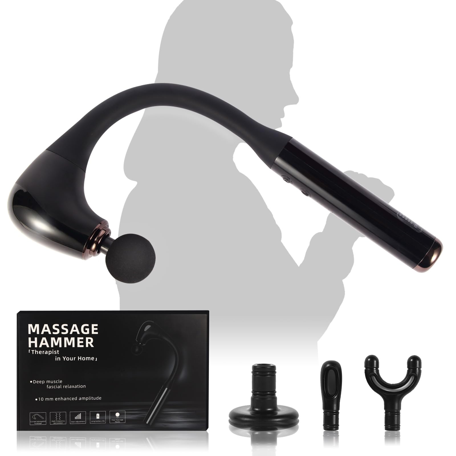 Amazon.com: LETINE Massage Gun Handheld Electric Massager for Neck ...