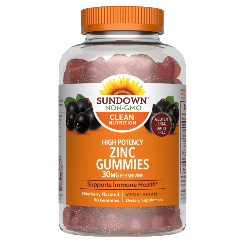 Amazon.com: Sundown High Potency Zinc Gummies, 30mg, Supports Immune ...