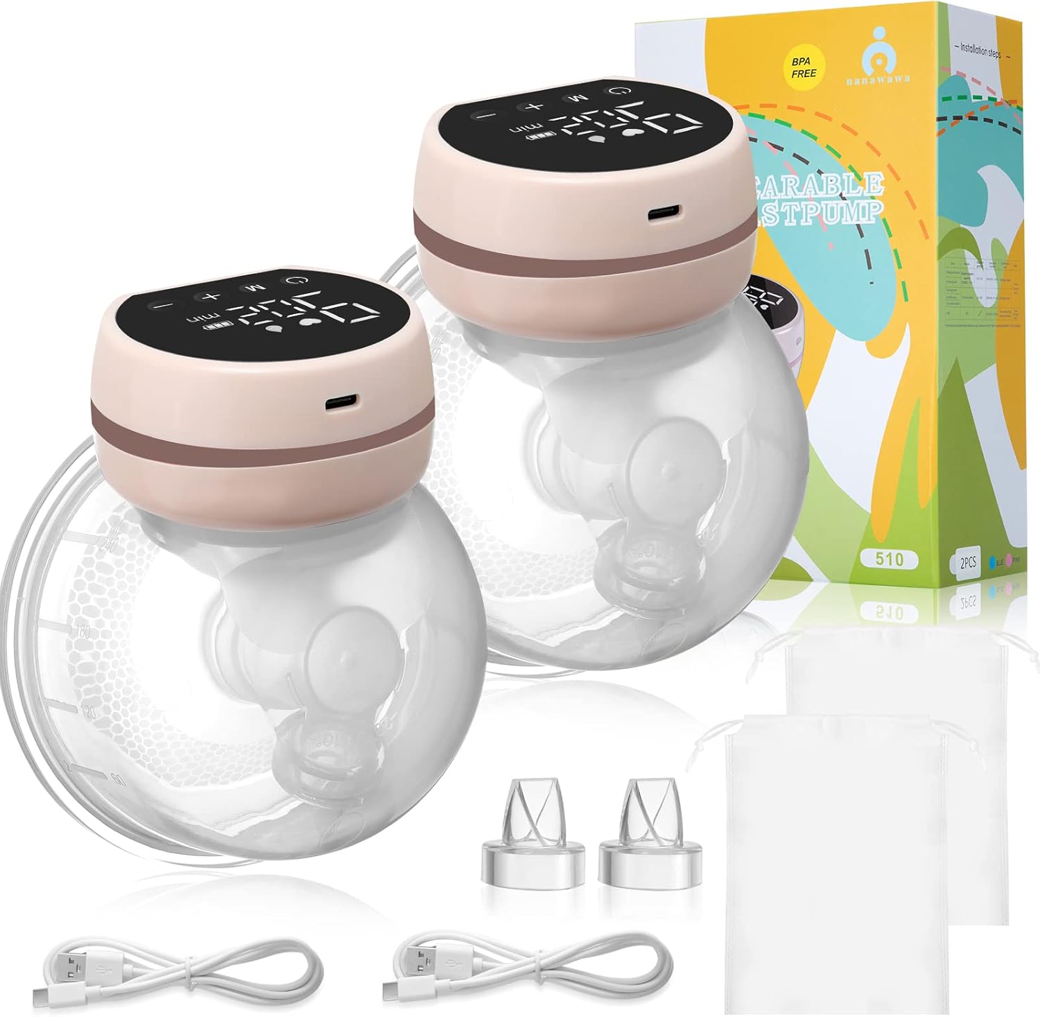 Amazon.com : Breast Pump Electric,Wearable Breast Pump,Portable Breast ...