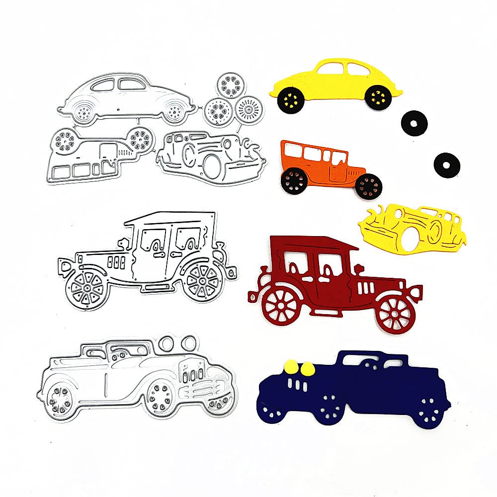 Amazon.com: Metal 5pcs Car Die Cuts, Vintage Car Cutting Die DIY Crafts ...