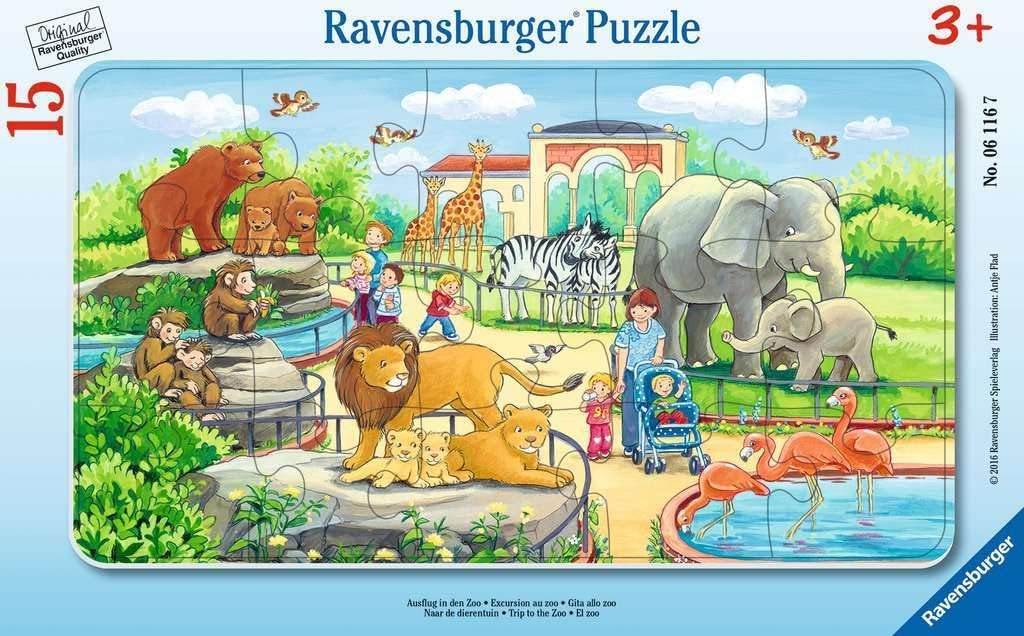 Amazon.com: Ravensburger Trip to The Zoo Jigsaw Puzzle (15 Piece ...