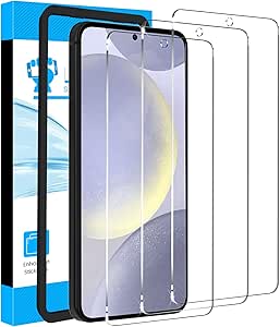 Amazon.com: LYWHL 3 Pack for Samsung Galaxy S24 Plus Tempered Glass Screen Protector with Easy ...