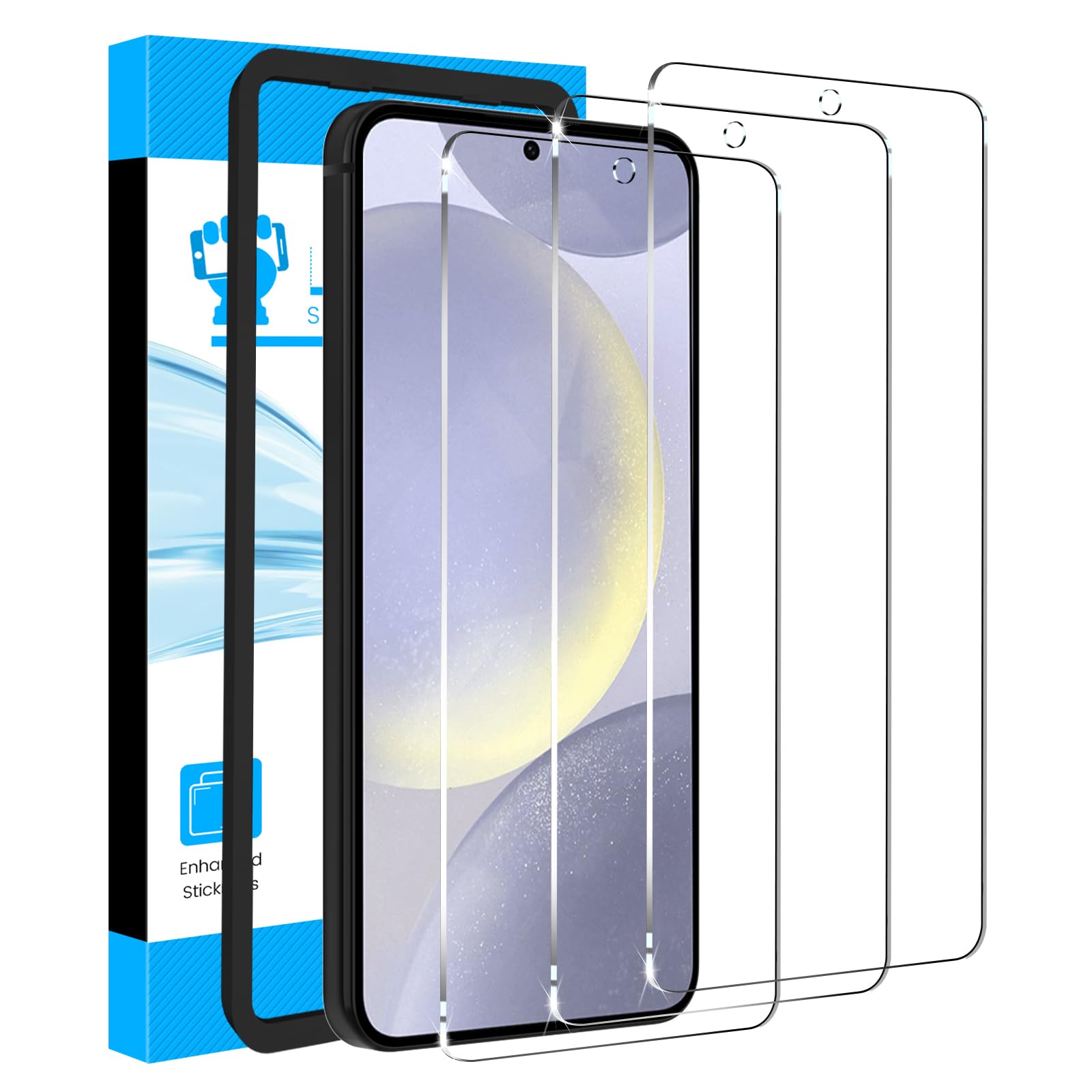 Amazon.com: LYWHL 3 Pack for Samsung Galaxy S24 Plus Tempered Glass ...