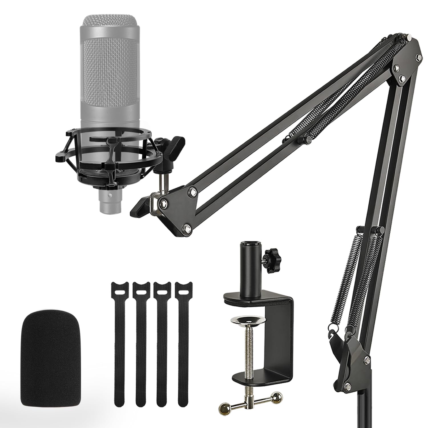Amazon.com: AT2020 Mic Stand, Adjustable Mic Arm Stand with Shock Mount ...