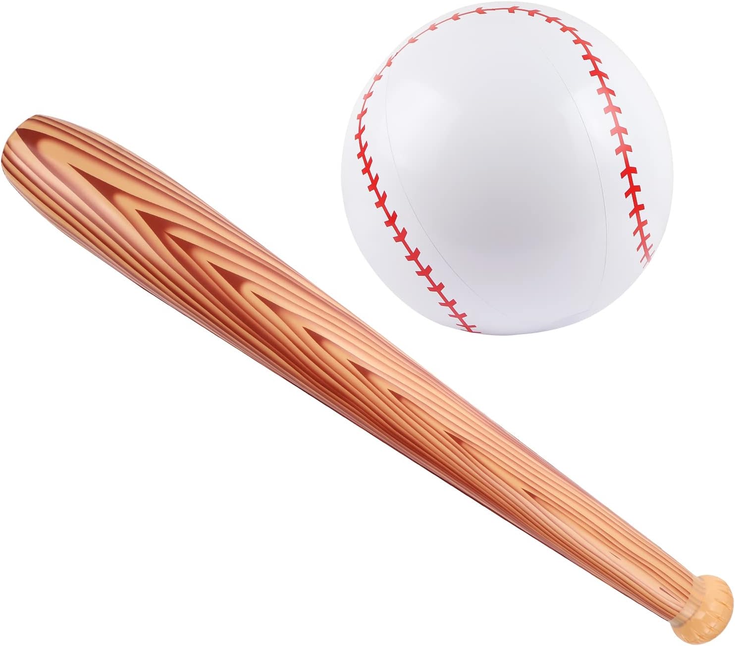 Amazon.com: EVERMARKET 2 Pcs Inflatable Baseball and Baseball Bat,Blow ...