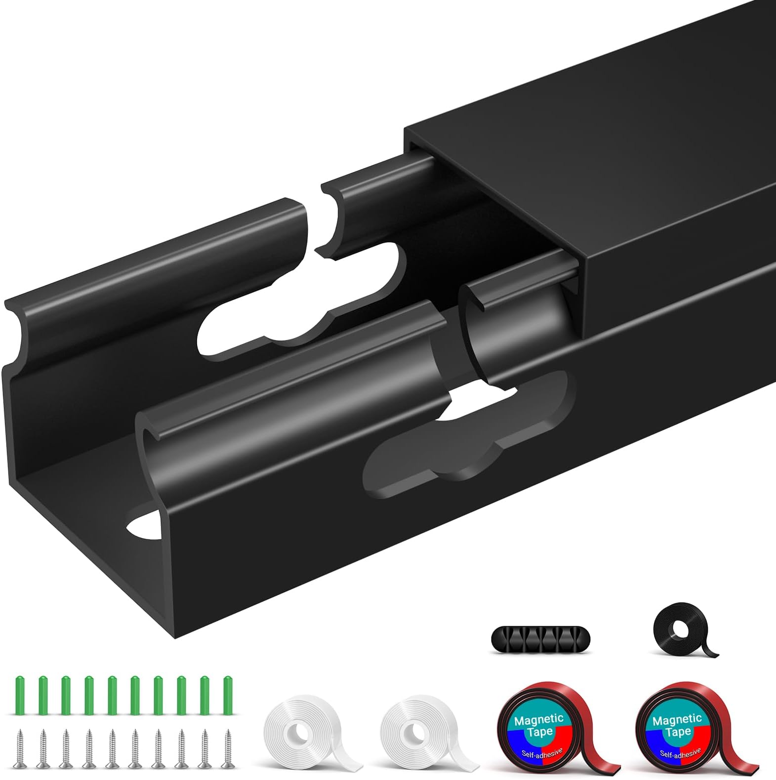 Cable Trunking - Magnetic Cable Management Under Desk with Upgraded ...