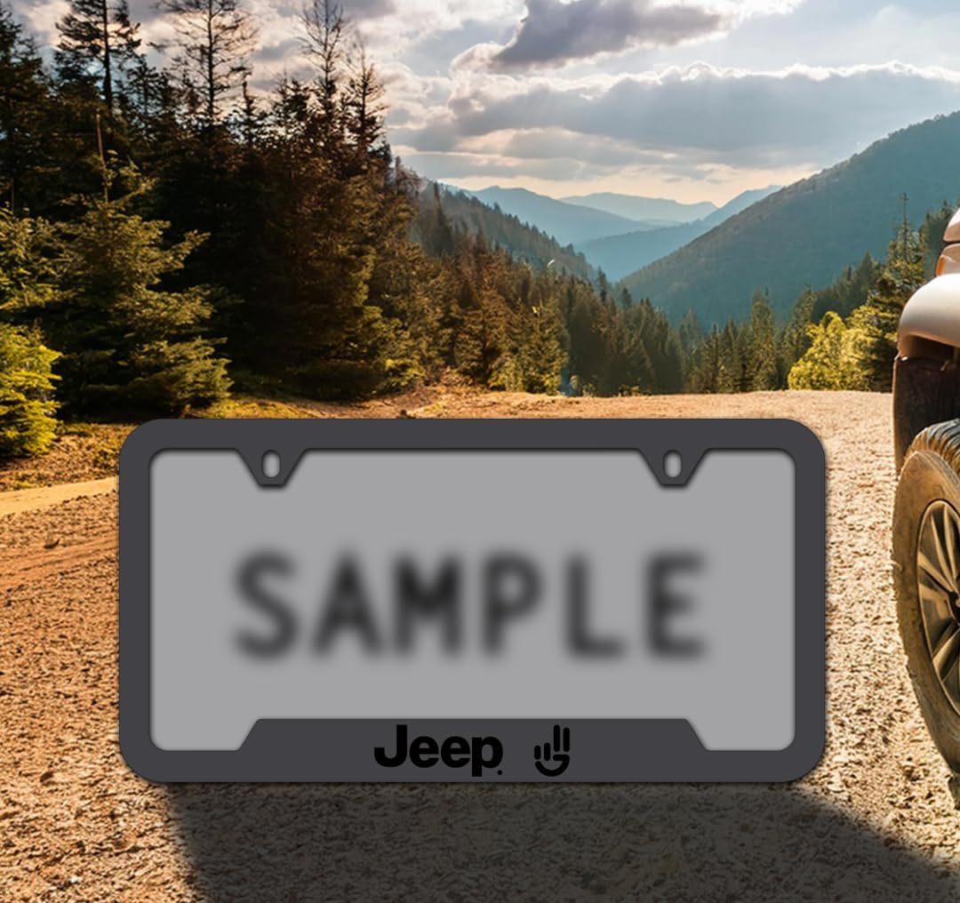 Snapklik.com : Jeep Wave License Plate Frame Quantity 1 Included