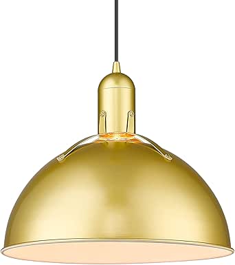 AUTELO Gold Pendant Light, 14" Large Pendant Light Fixtures in Gold ...