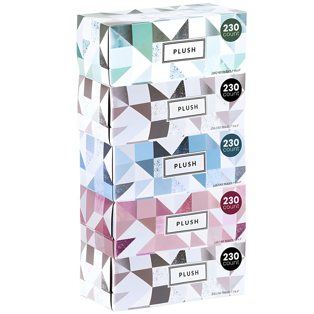 Amazon.com : Ultra-Soft 2-Ply Tissues - 7" x 6.9" (5 Packs of 230 ...