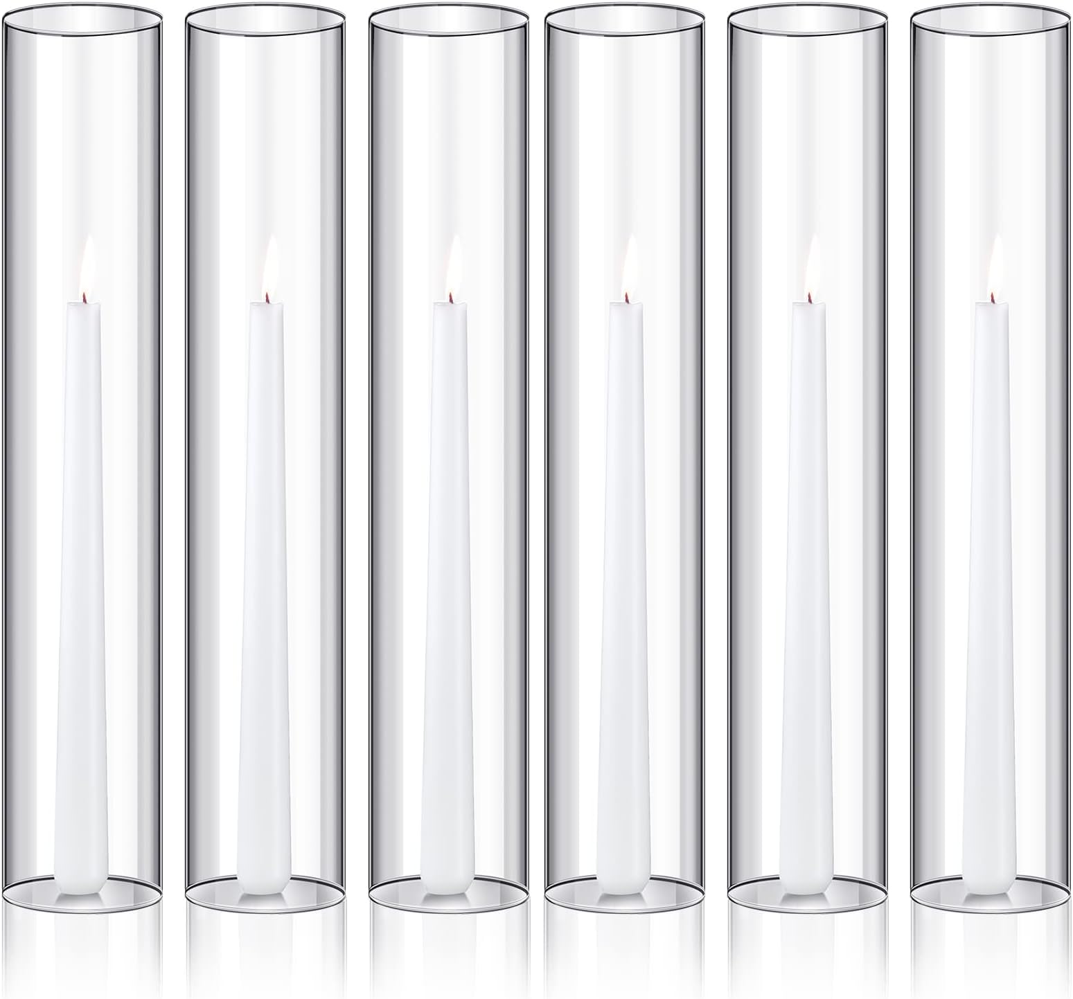 Amazon.com: D-4", H-4" Large Candle Holder Glass Cylinder for Hurricane ...