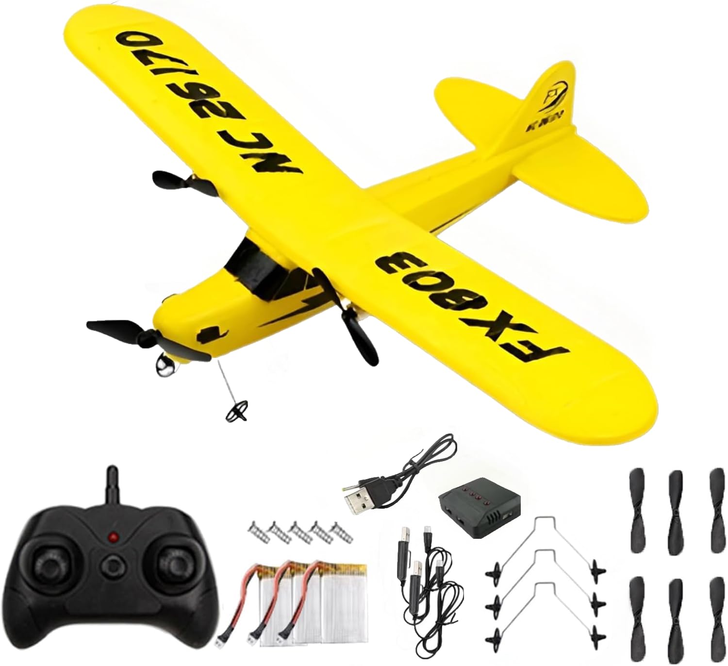Amazon.com: Ouhgnoh RC Airplane 2.4GHz Remote Control Airplane Gyro ...