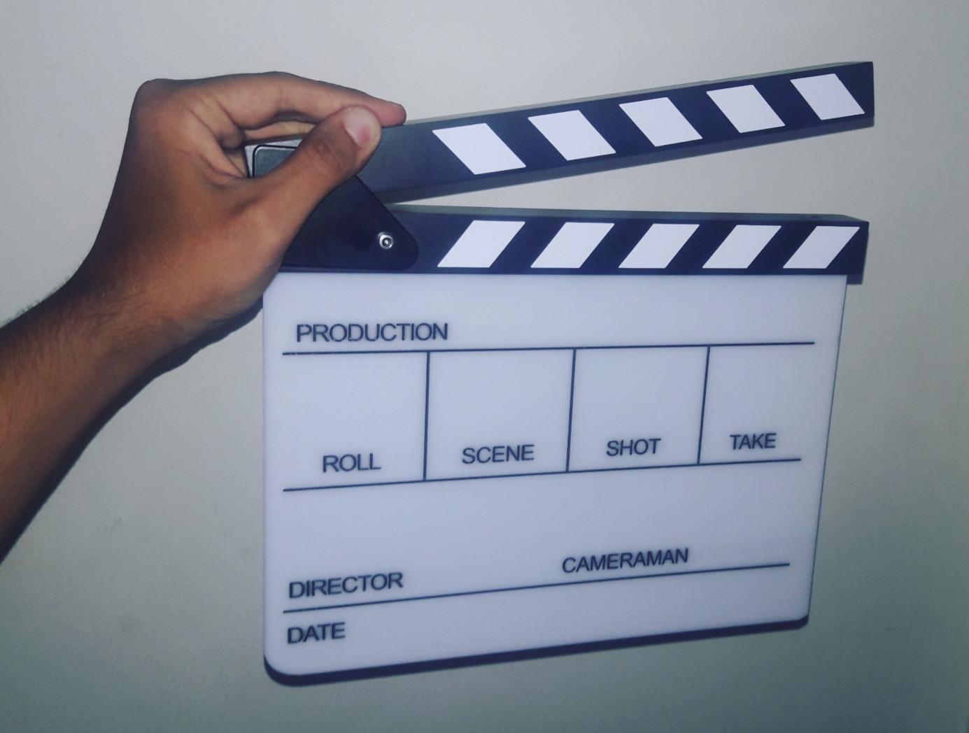 E-Image Professional White Big Clapper Board with White and Black ...
