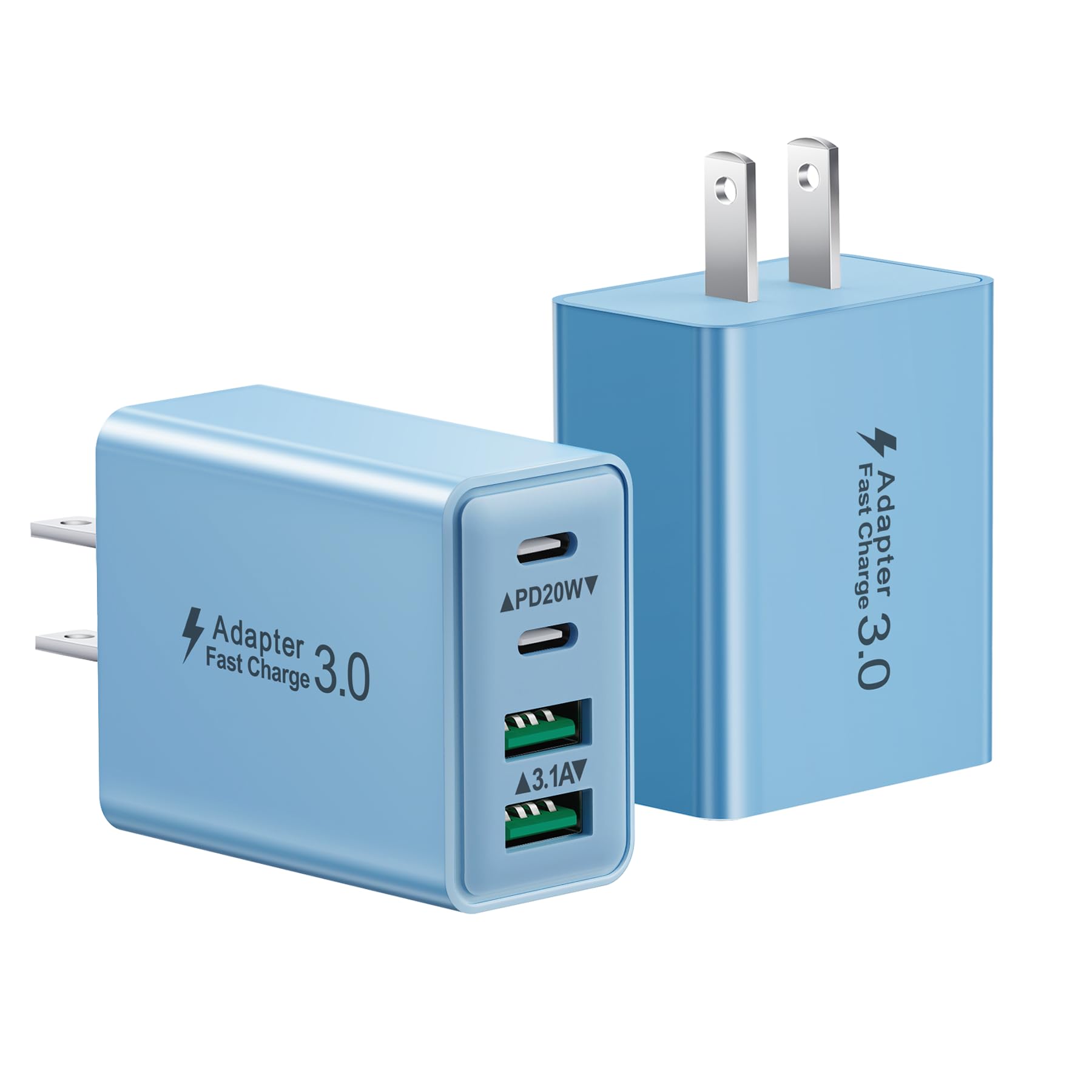 Amazon.com: USB C Charger Block, 2-Pack 40W USB C Fast Charging Block 4 ...