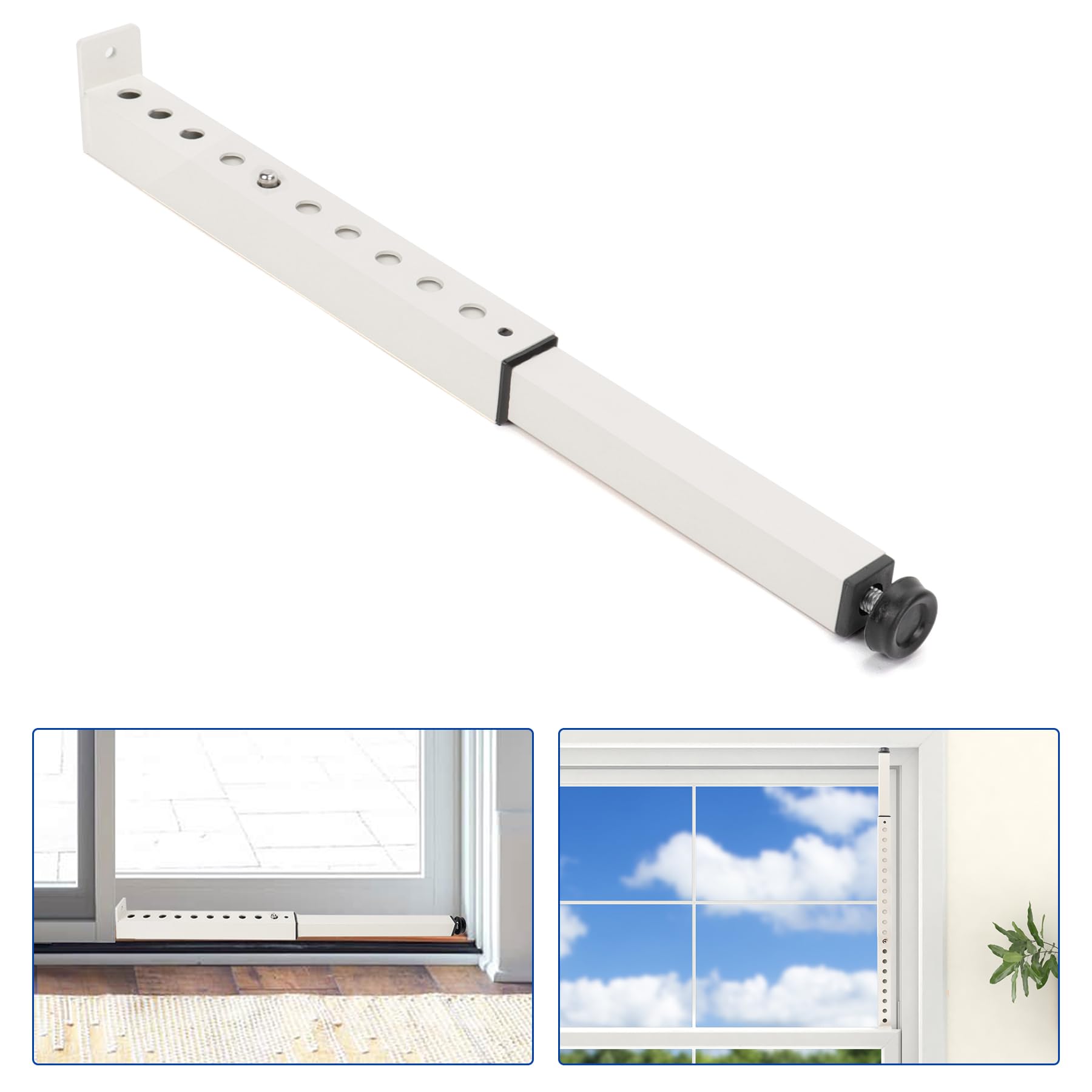 Wintcomfort Adjustable Window Security Bar, Heavy Duty Sliding Window ...