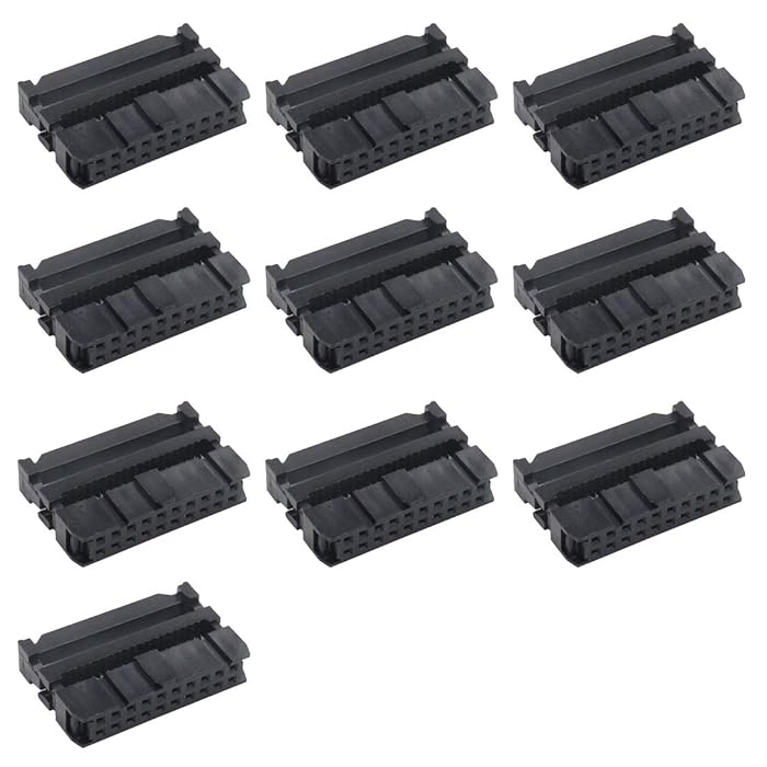 Buy HONJIE IDC Connector 20pin 2.54mm Pitch 2x10 Pin Female Header IDC ...