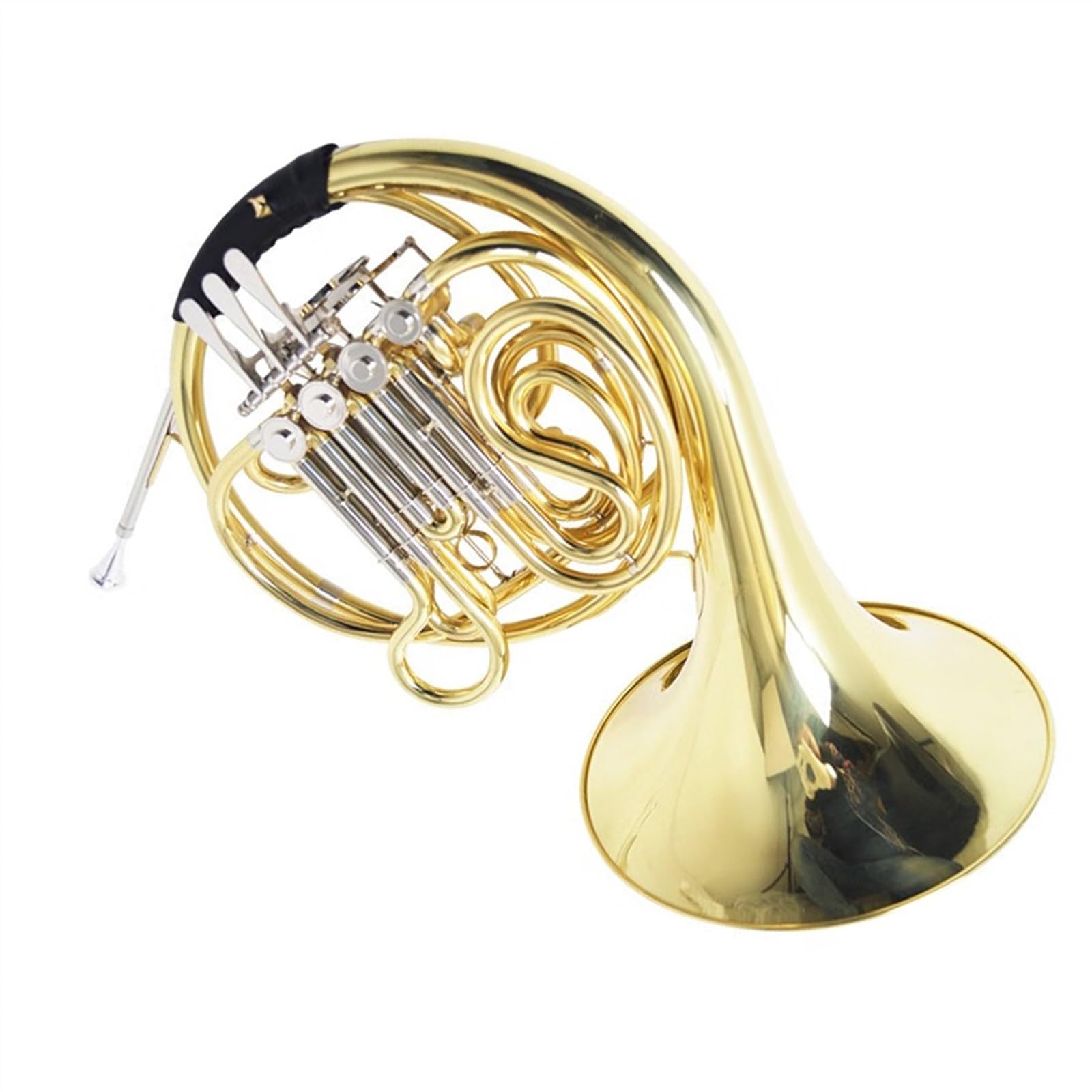 Pessoa Tocando Trompa Francesa Gripophone Trompete Telefone Lyre