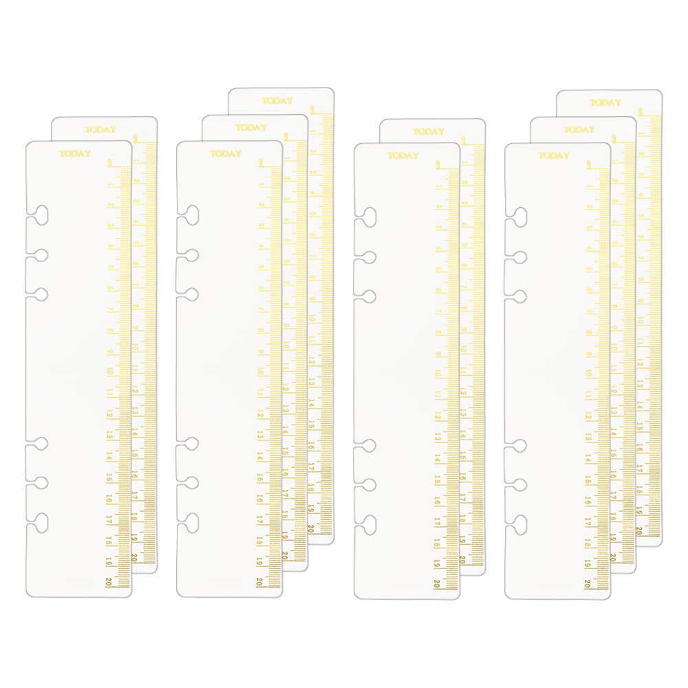 Amazon.com: 10pcs A5 Binder Dividers Ruler Gold Stamping 20cm Scale 6 ...