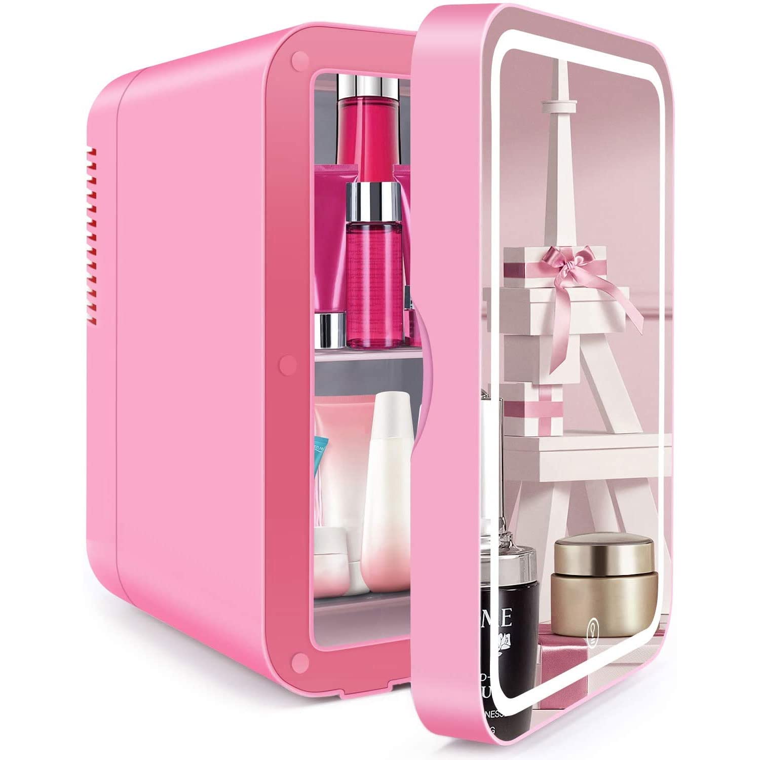 Buy Mini Fridge 6 Liter, Portable Mirrored Beauty Fridge With LED ...