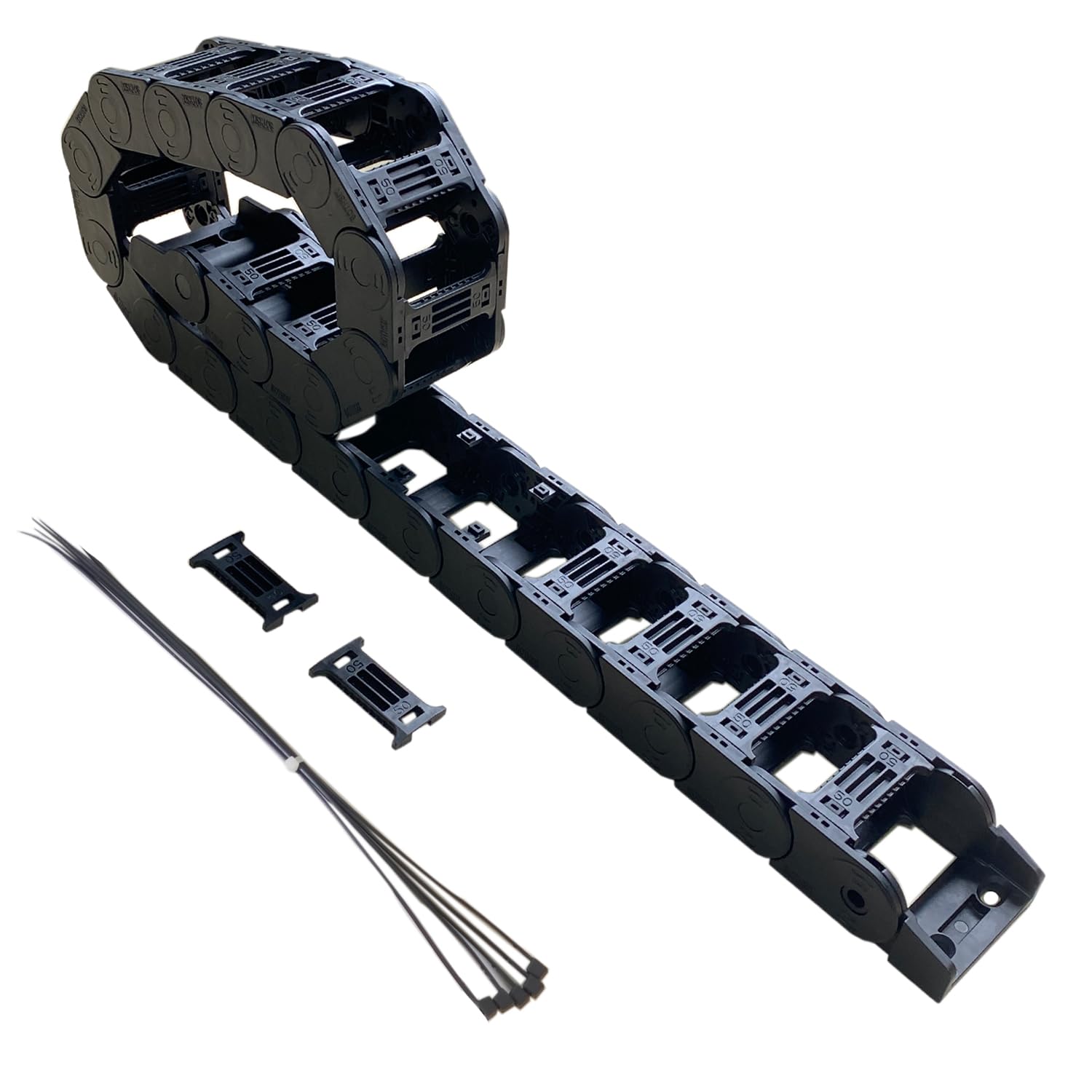 Amazon.com: 1M Drag Chain Cable Carrier Wire 25x50mm (HxW) Big Size ...