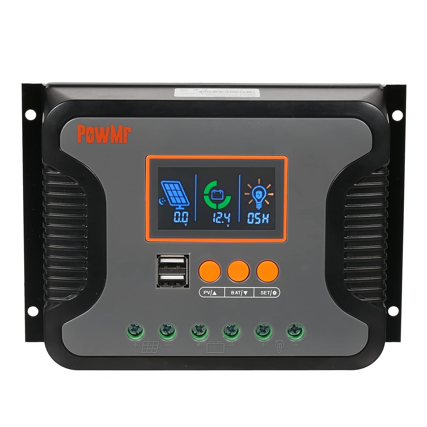 QUKAN 60A Solar Power Controller PWM Battery Charging Controller 12V ...