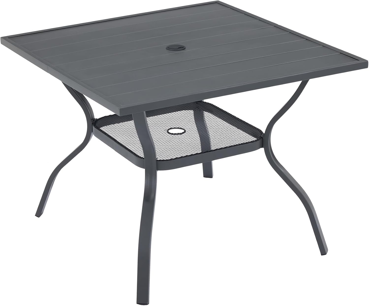 Amazon.com: VICLLAX 37.8" Square Patio Dining Table for 4, Outdoor ...
