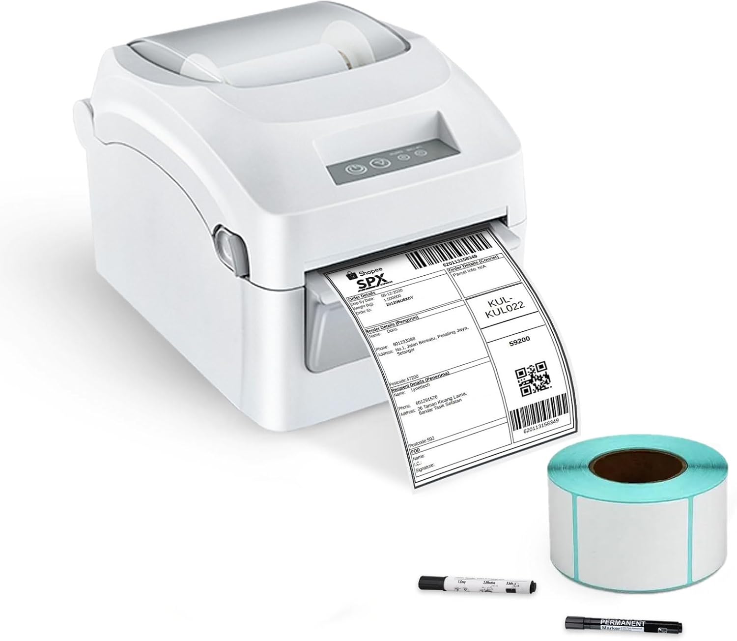 Thermal Label Printer - 203DPI Portable 4x6 Thermal Label Printer for ...