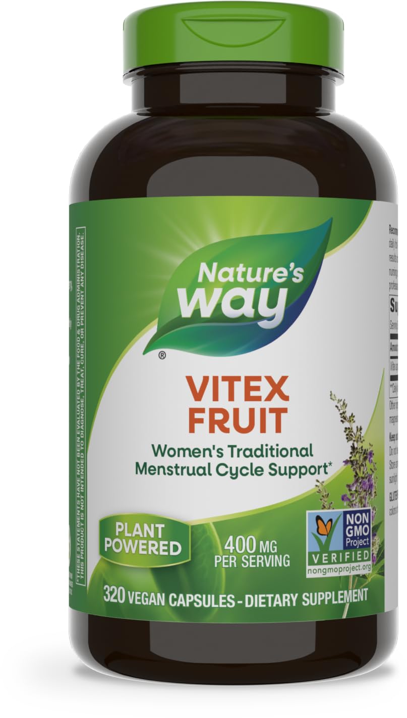 Nature's Way Vitex; 400 mg; Non-GMO Project Verified; TRU-ID Certified ...