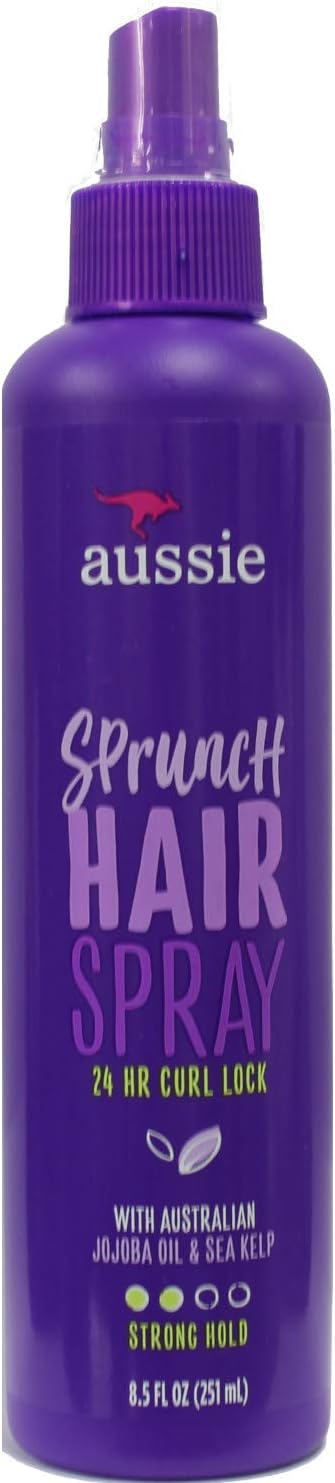 Amazon.com : Aussie Sprunch Hair Spray, Strong Hold 8.5 oz (Pack of 2 ...