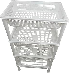 Plasticina Plastic Rectangular Kitchen Shelves, Vegetable Basket Holder ...