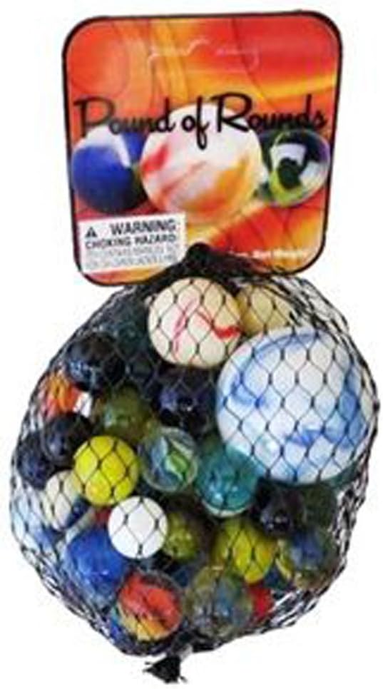 Mega Marbles Pound of Rounds - 64 Assorted Marbles, Marble Games ...