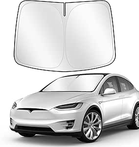 ZATOOTO Car Windshield Sun Shade for Tesla Model Y Model 3, Front ...