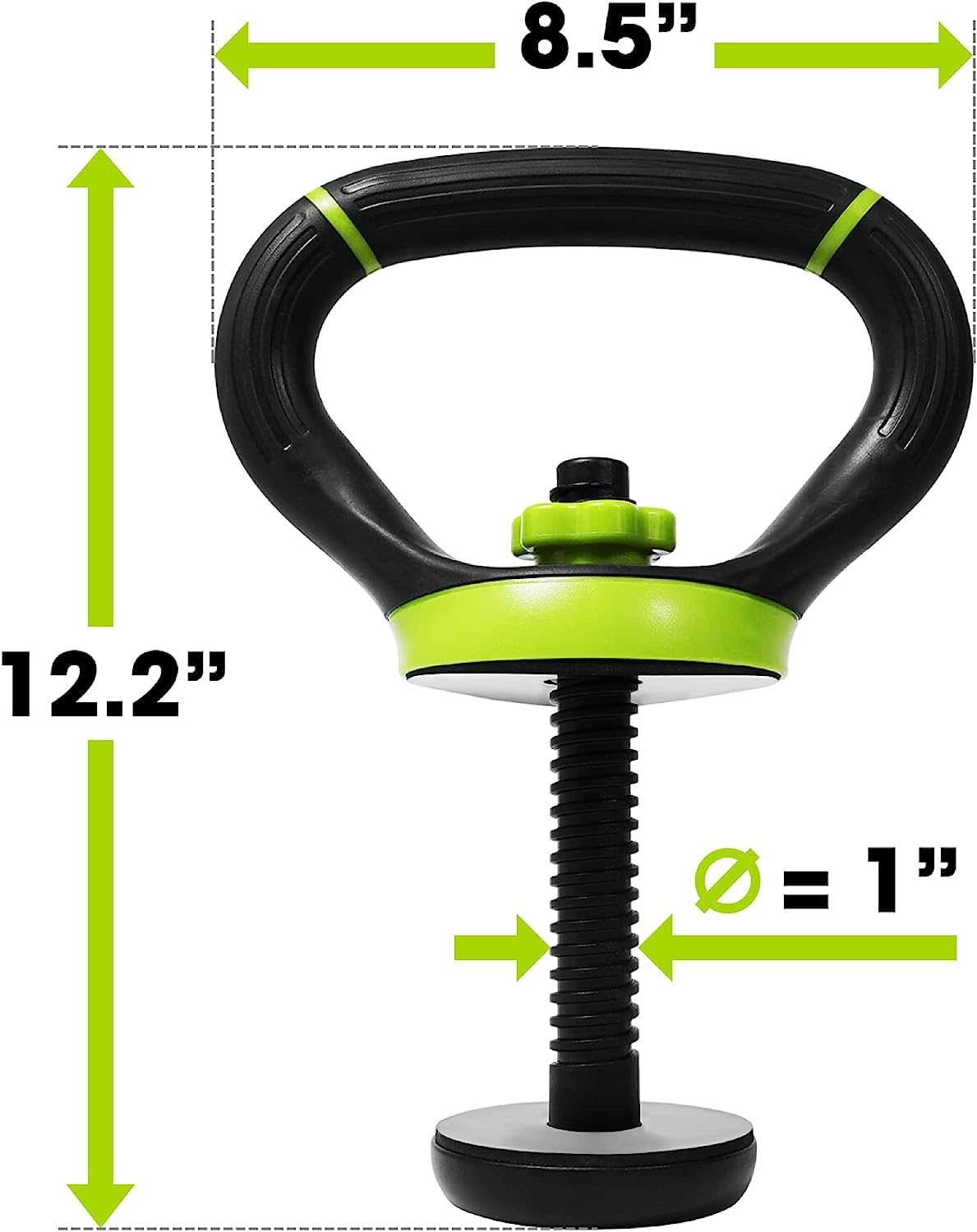 Snapklik.com : Yes4All Unisex Adult Adjustable Kettlebell Handle Neo Green