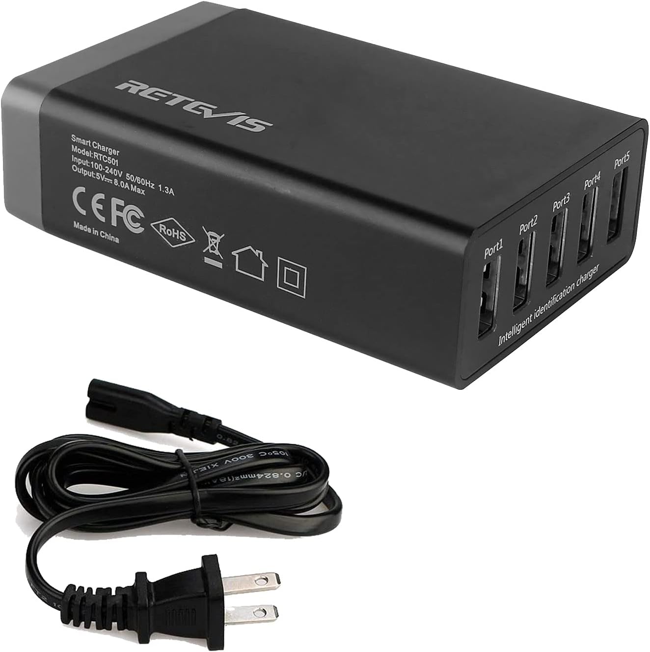 Amazon.com: Retevis 5-Port USB Wall Charger Radio Charging Station for ...