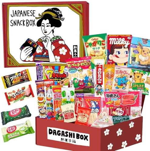 Amazon.com : Japanese Snacks & Candy 50 Piece Dagashi Set Gift (Box ...