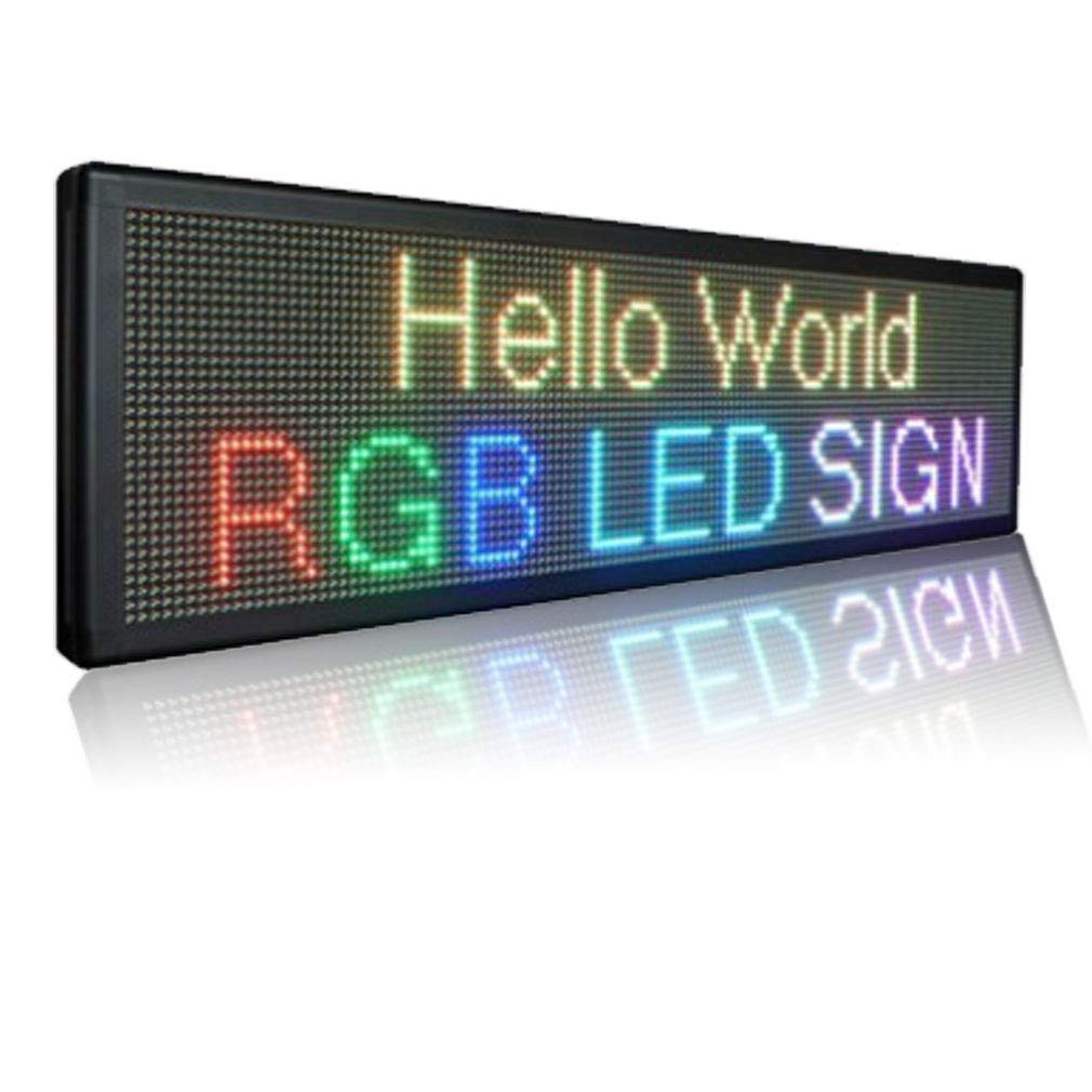 8"x78" P10mm Full-color Wifi Programmable LED Sign Digital Image Text ...
