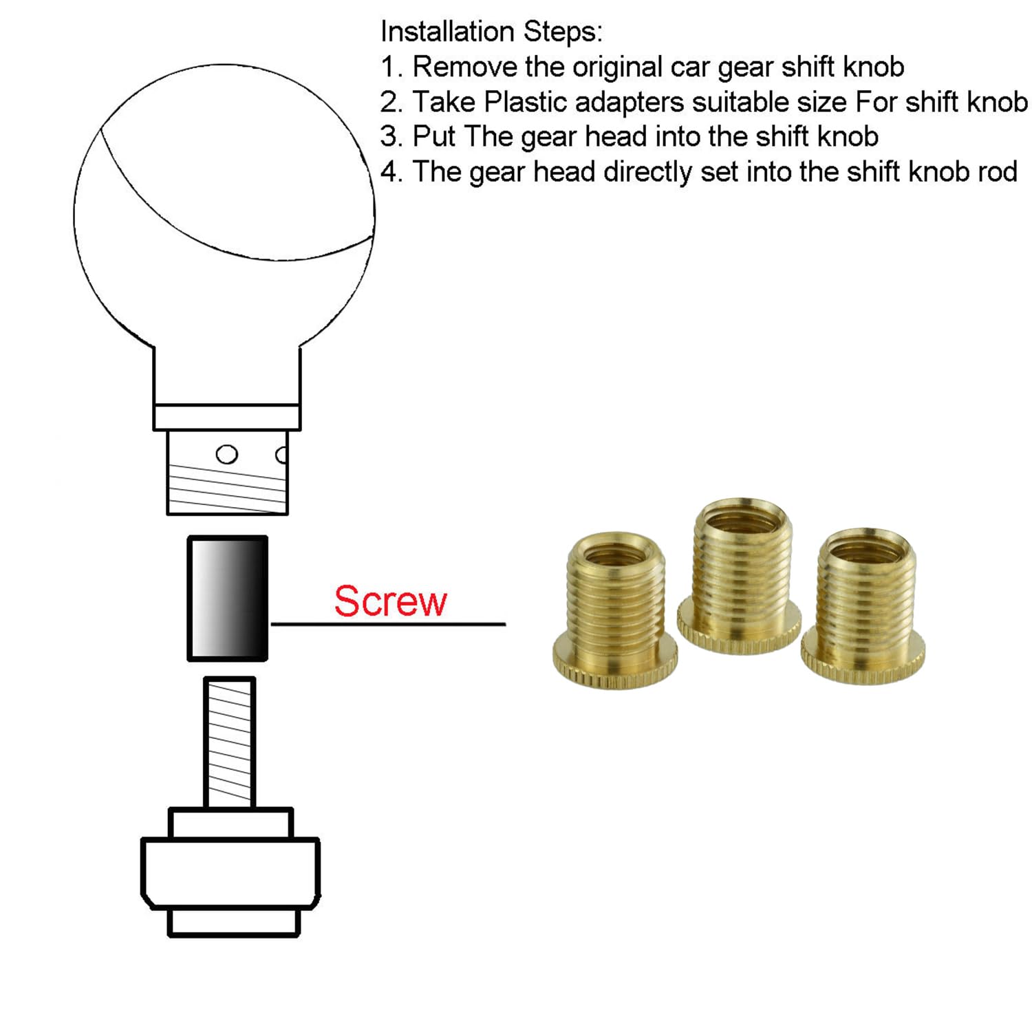 Snapklik.com : Abfer 5 Speed Shift Knob Lower Right R Gear Stick Shift ...