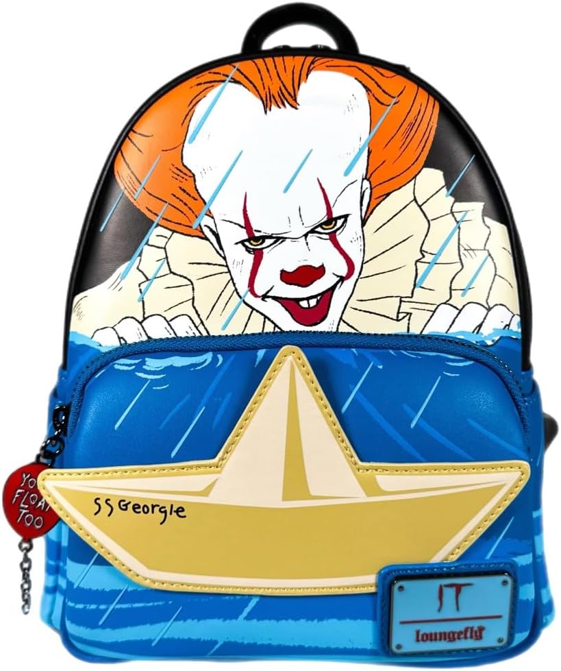 Amazon.com: Loungefly IT Pennywise Gutter Scene Cosplay Mini Backpack ...