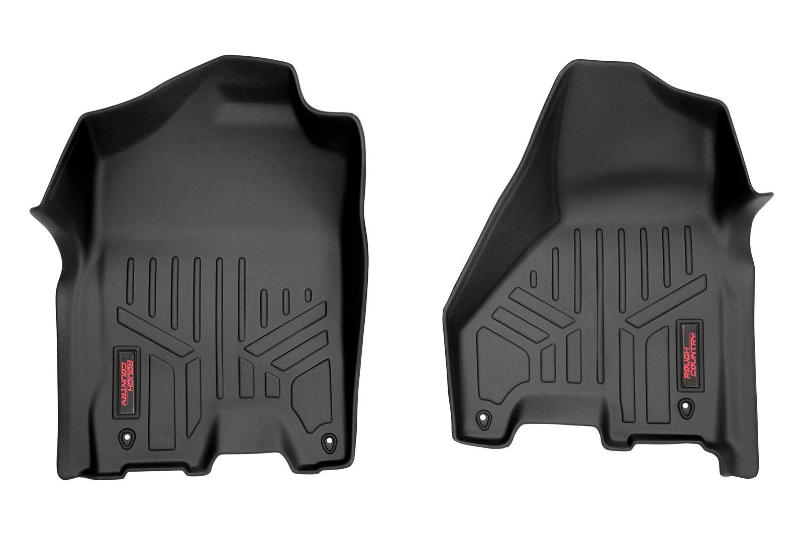 Amazon.com: Rough Country All Weather Floor Mats Set for Dodge Ram 1500 ...
