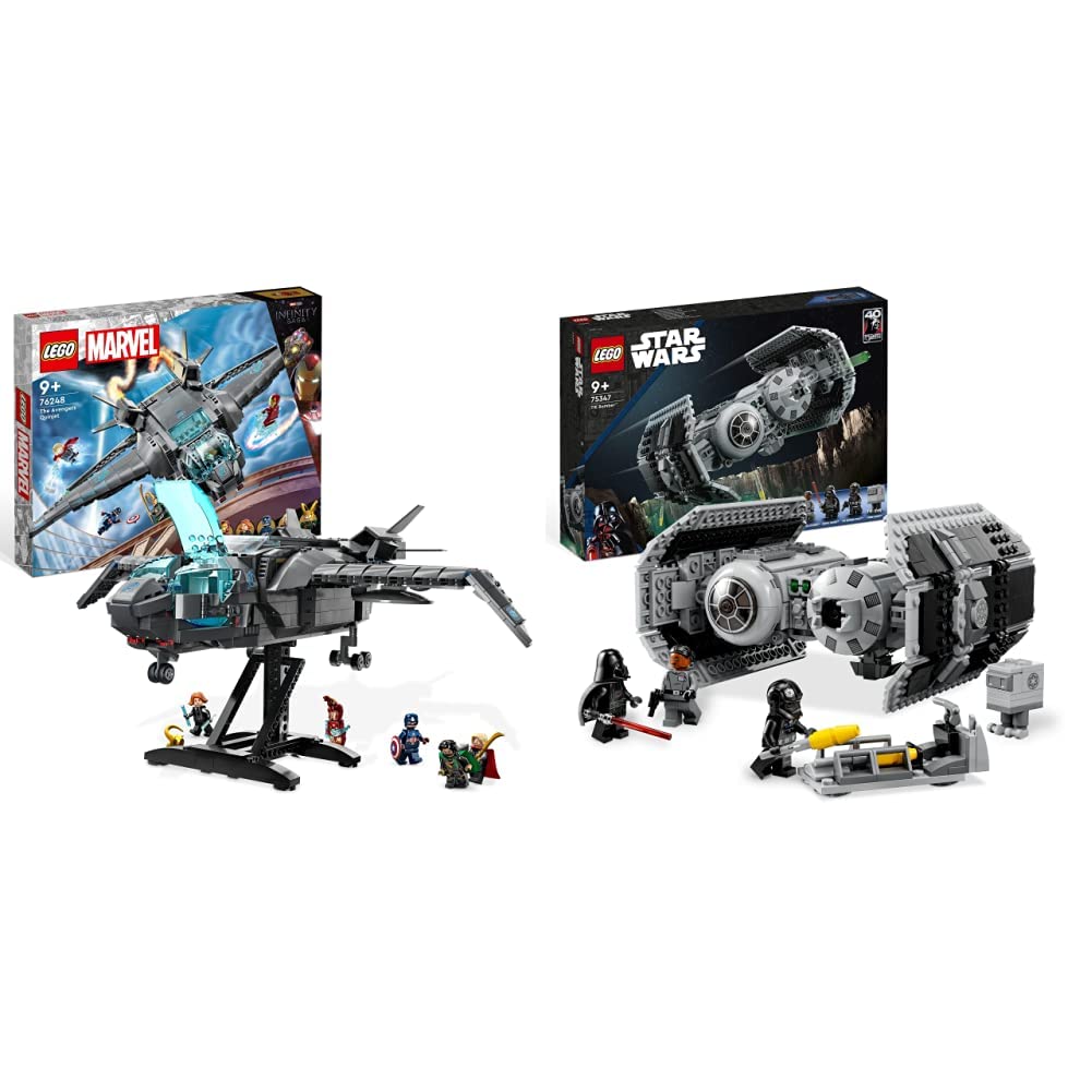 LEGO 76248 Marvel The Avengers Quinjet, Spaceship Building Toy & 75347 ...