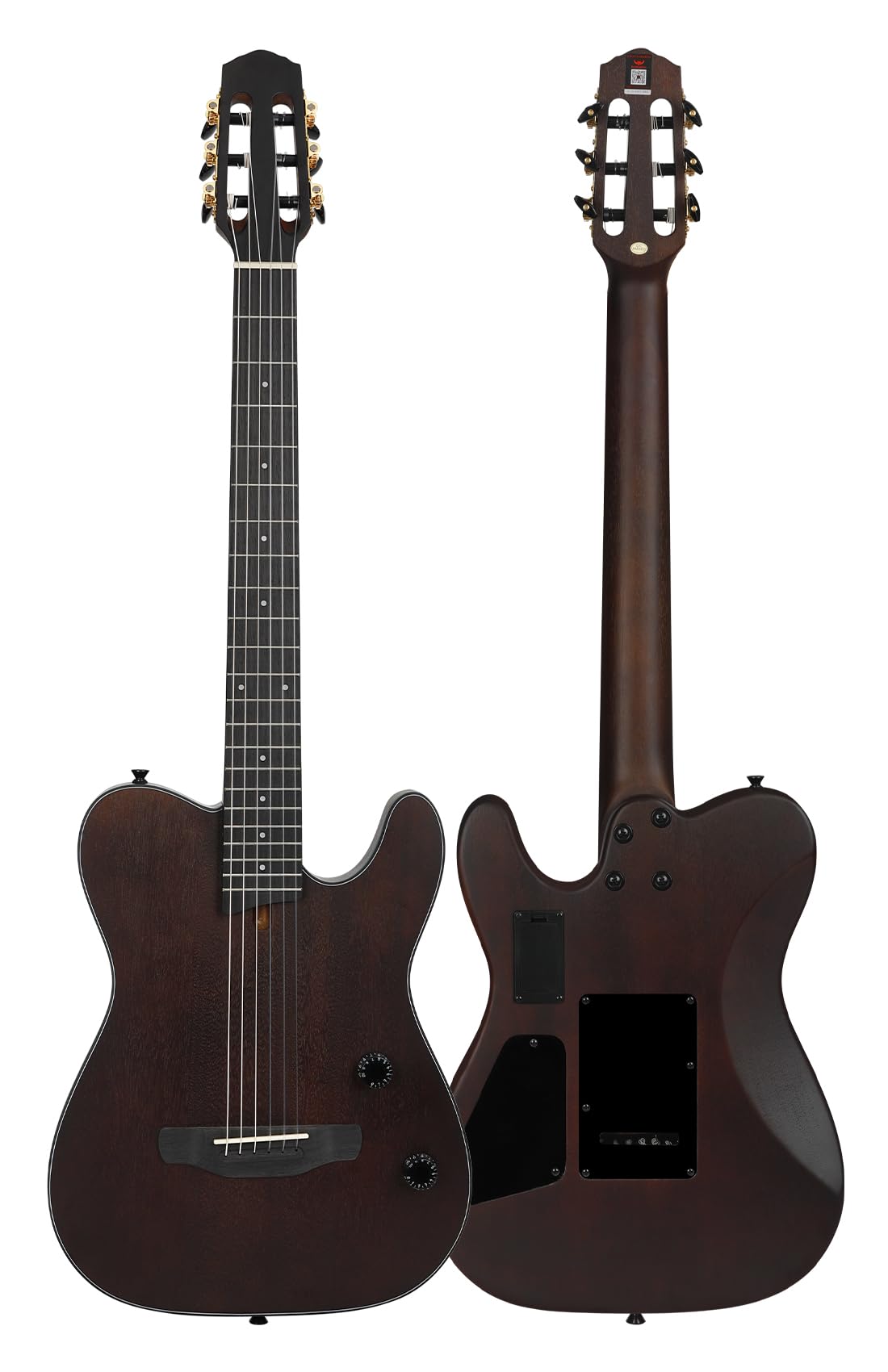 Bullfighter Acoustic Guitar Silent Nylon 6 String Travel Electronic ...
